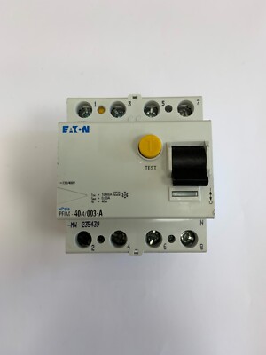 EATON MEM 40 AMP RCD MEMSHIELD 3 10KA 4 POLE 4 MOD 30MA PFIM-40/4/003-A ...