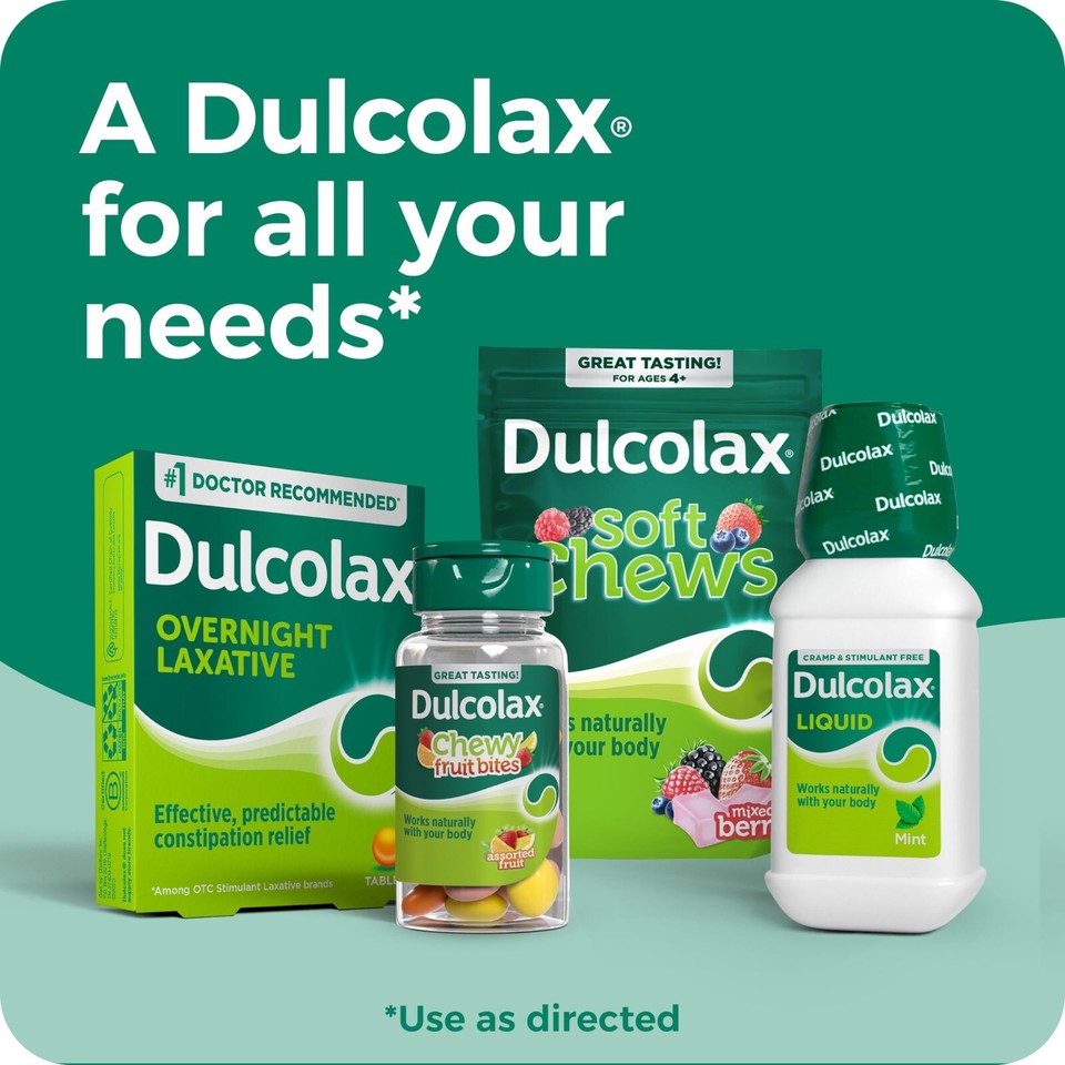 Dulcolax Soft Chews Stimulant Free & Gentle Constipation Relief Mixed ...
