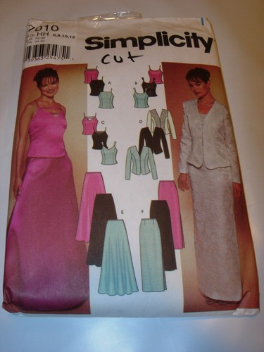 WOMENS CUT SIMPLICITY Sewing Pattern 7010 WEDDING BRIDESMAID TOP DRESS ...