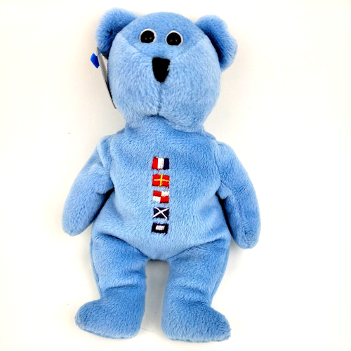 Classy Tassy's Beanie Bears Maureen Marina 9 in Blue Flags Stuffed ...