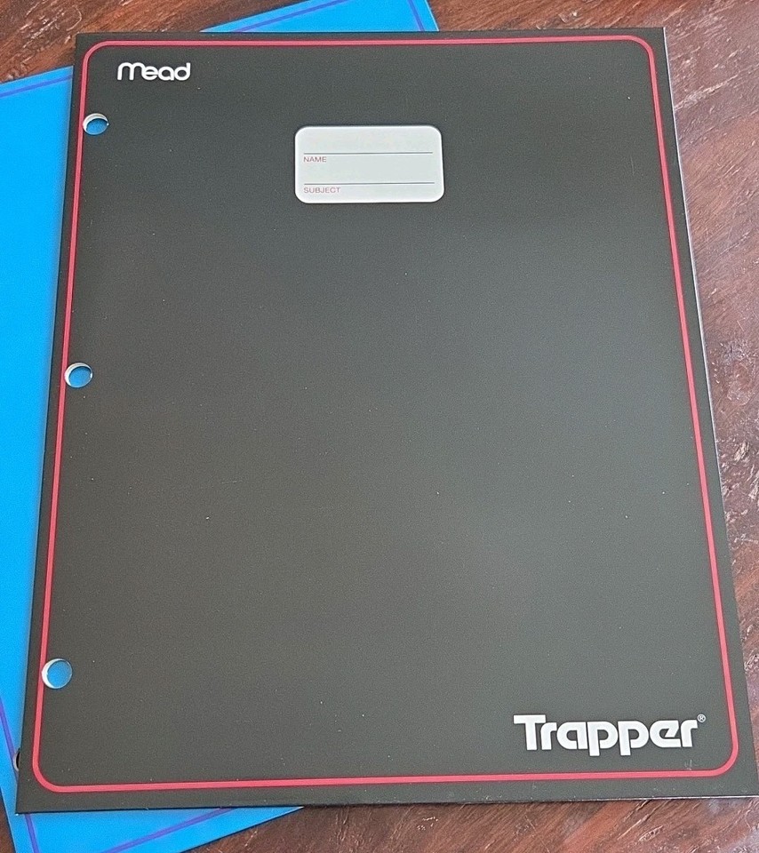 Vtg 6 Pack Mead Trapper Keeper Portfolio 2 Pocket 3 Ring Color Folders ...