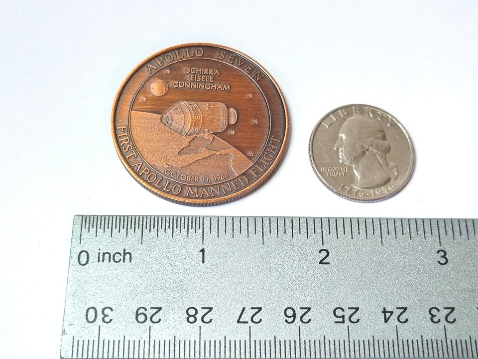 APOLLO Mission NASA Vintage Space Program Medallion Medal Challenge ...
