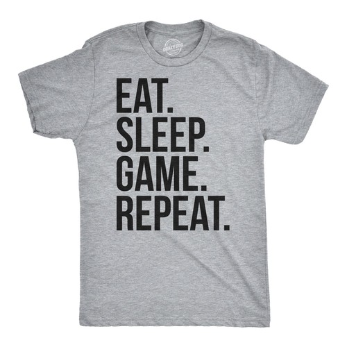 Mens Eat Sleep Game Repeat Funny Shirts Nerdy Gamer Tees Vintage ...