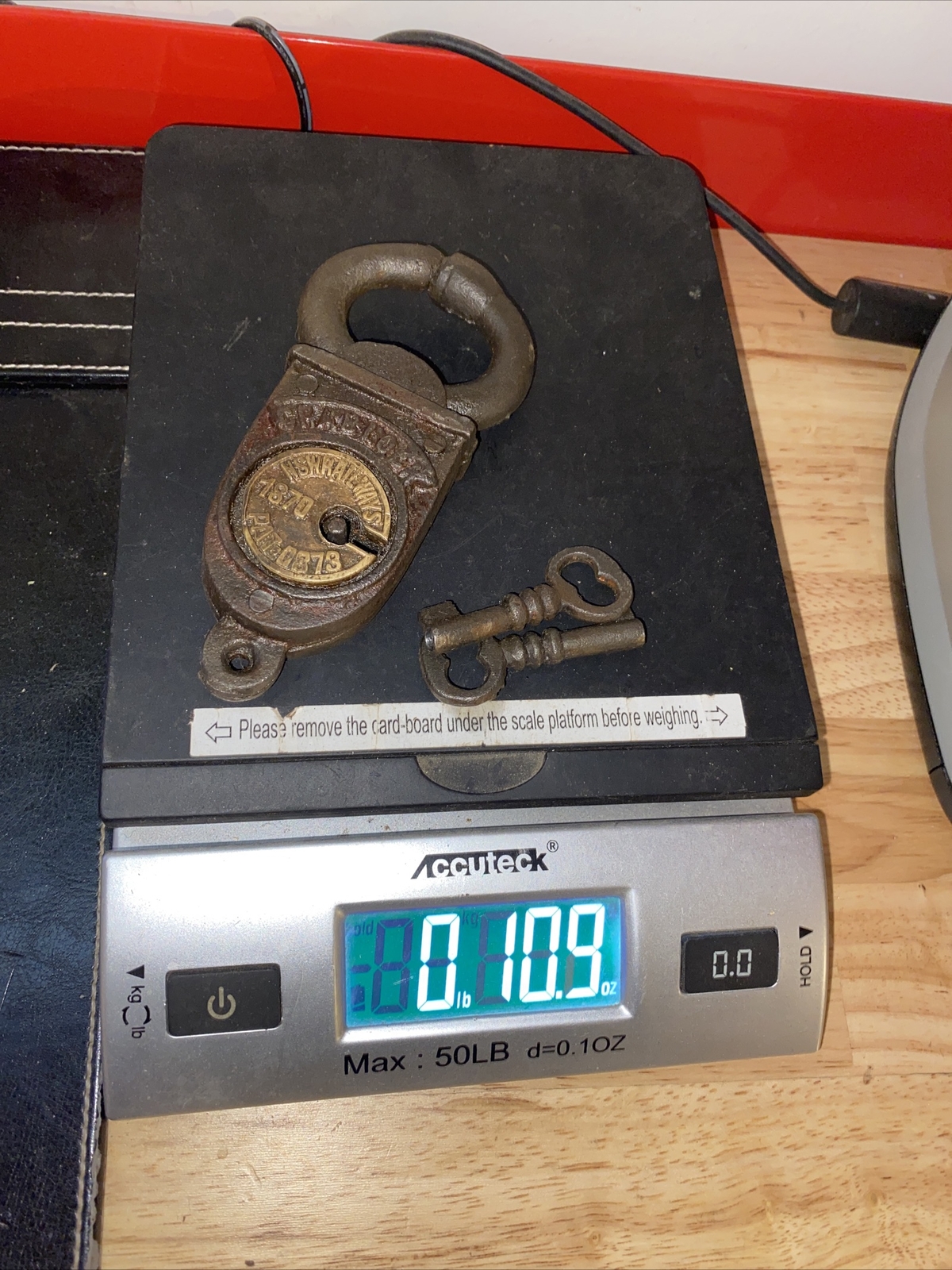 Padlock Blacksmith Crab Lock Key Set Patina Collector Home Office Decor ...