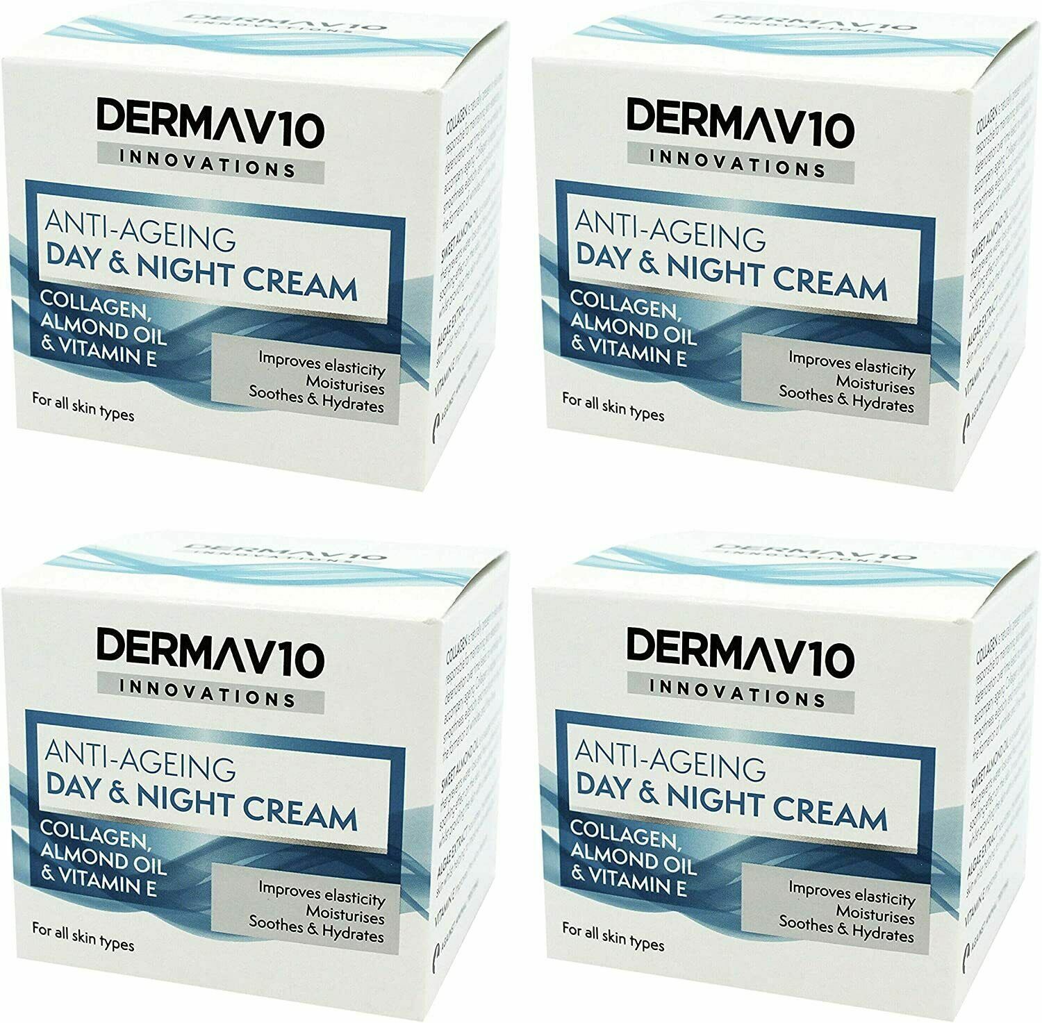 4x Derma V10 Innovations Anti Ageing Day & Night Cream 50ml lowest ...
