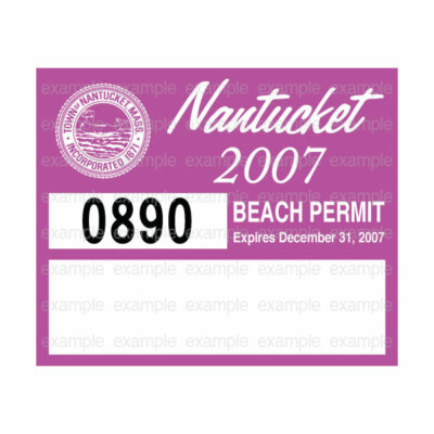Nantucket Beach Permit Sticker Decal 2007 ACK | eBay