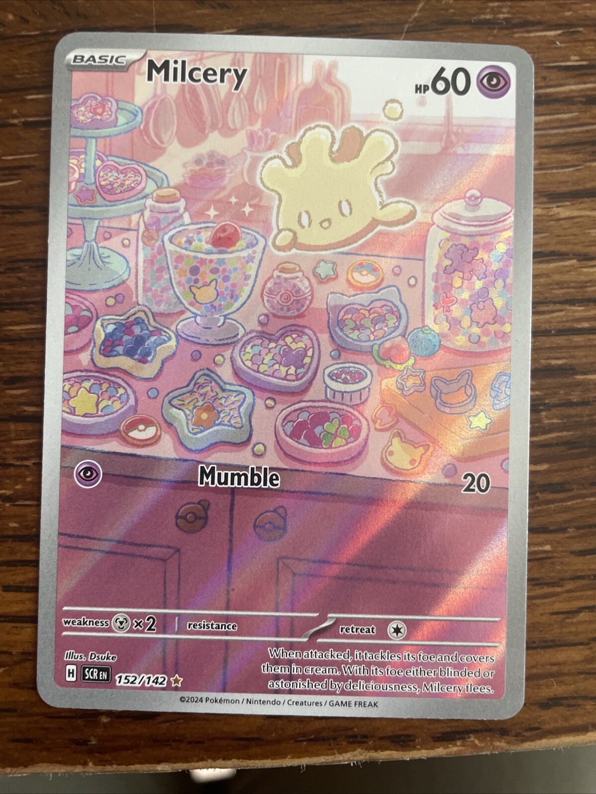 Pokemon Milcery 152/142 Full Art Illustration Rare Stellar Crown ...