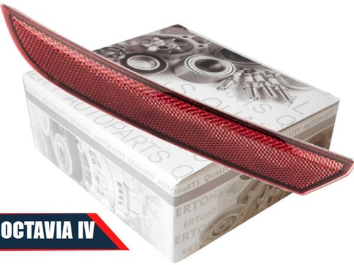 REAR BUMPER REFLECTOR RED LENS LIGHT LEFT N/S NEARSIDE FOR SKODA ...