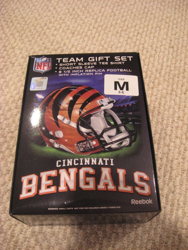 Reebok NFL Cincinnati Bengals Team Gift set - tee,cap and football ...