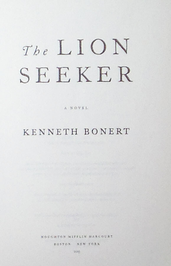 The Lion Seeker: A Novel Kenneth Bonert PBk Advance Reading Copy ...