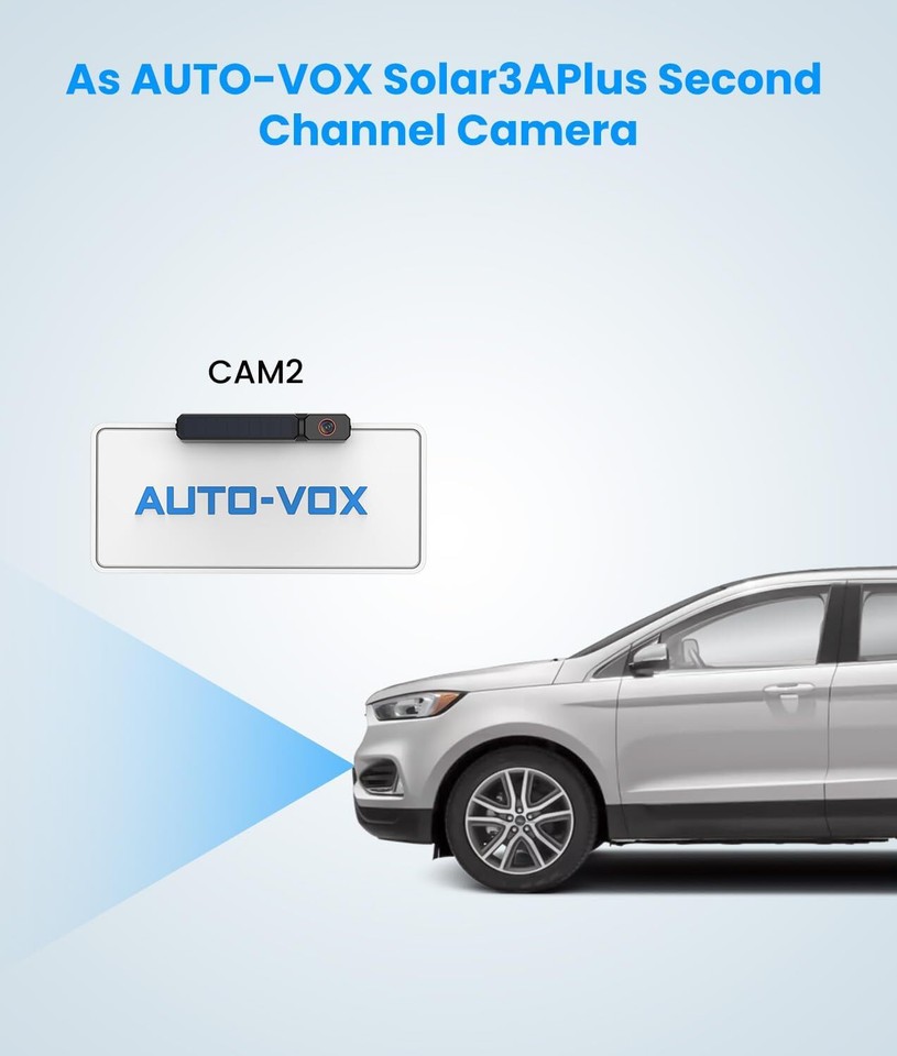 AUTO-VOX Solar Wireless Backup Camera 5" 1080P Monitor+ 1/2PCS Rear ...