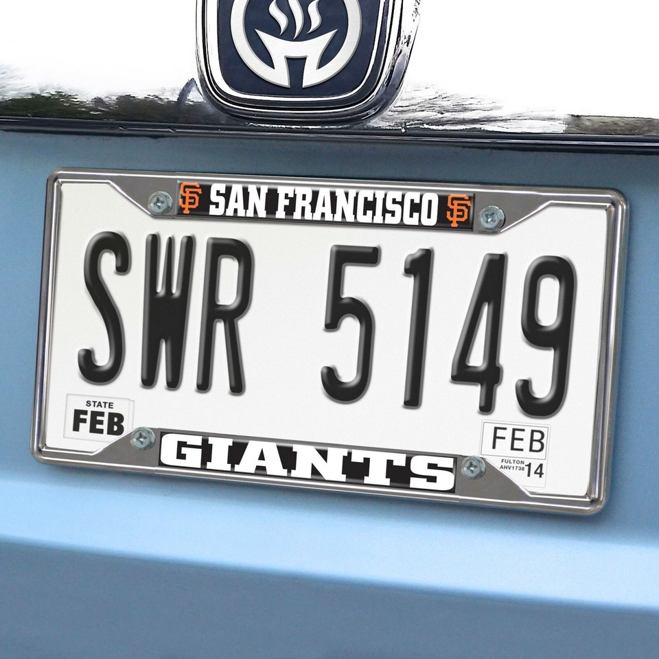 New MLB San Francisco Giants Car Truck Chrome Metal License Plate Frame ...