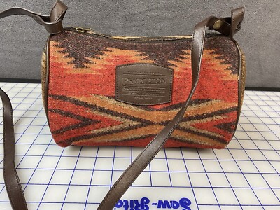 Southwestern PENDLETON Purse HANDBAG Wool AZTEC Shoulder CROSSBODY Travel BARREL | eBay