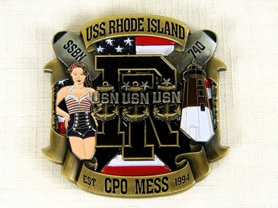 US Navy USS Rhode Island SSBN 740 CPO Mess Chief Challenge Coin | eBay