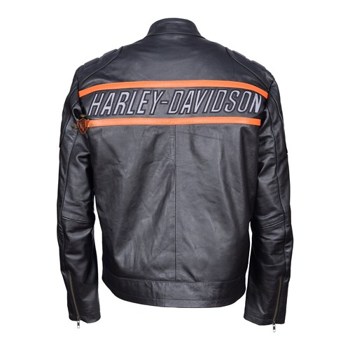 H-D Men's Motorcycle Bill Goldberg Cowhide Leather Biker Jacket | eBay