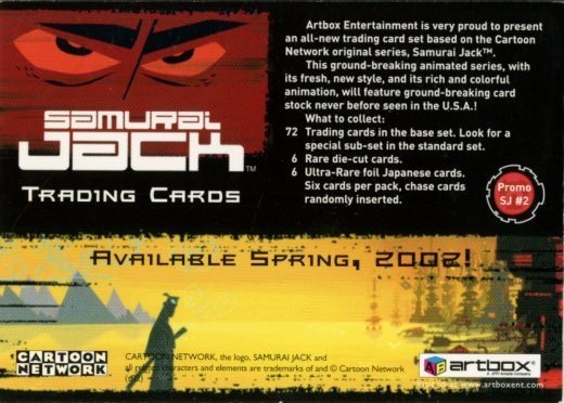 SAMURAI JACK PROMO CARD SJ#2 ARTBOX 2002 | eBay