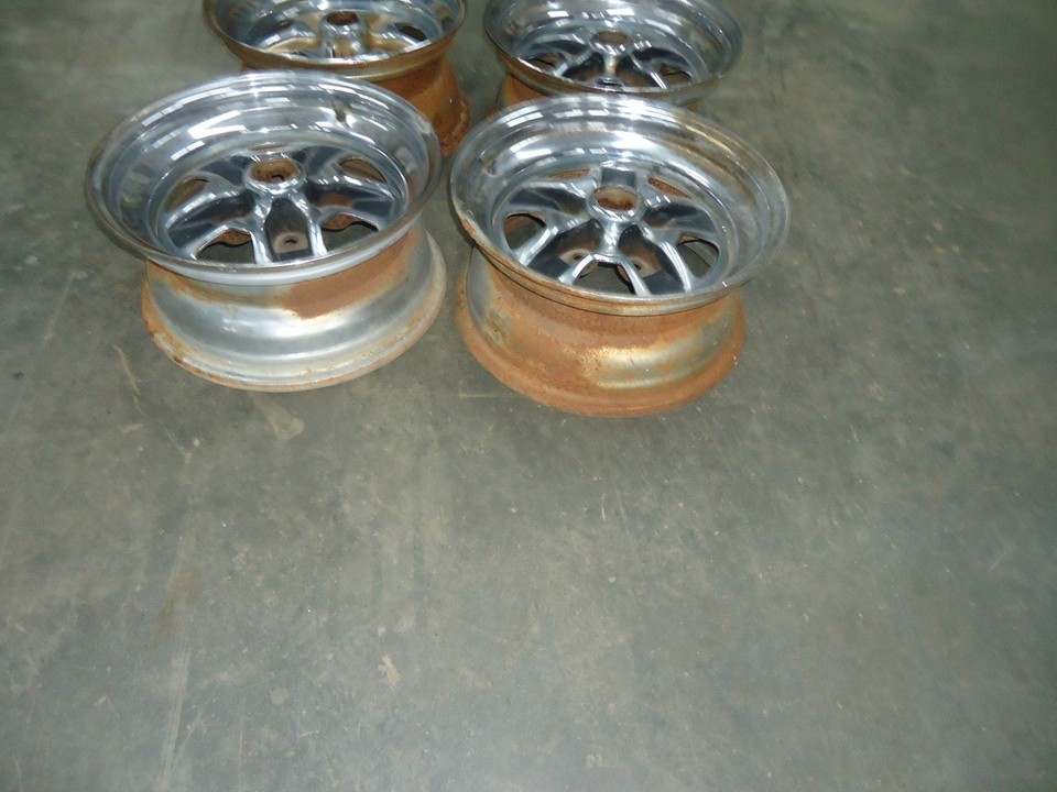 OLDSMOBILE 15 INCH CHROME RALLY WHEEL WHEELS SET 15X7 442 CUTLASS | eBay