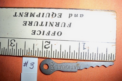 NCR National Cash Register Key #133 SHORT 2" Original Key | eBay