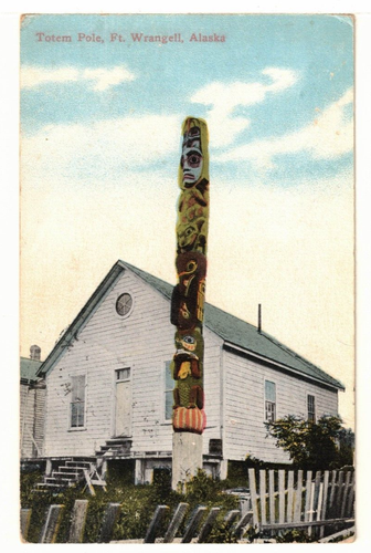 1915 PC: Totem Pole at Fort Wrangell, Alaska | eBay