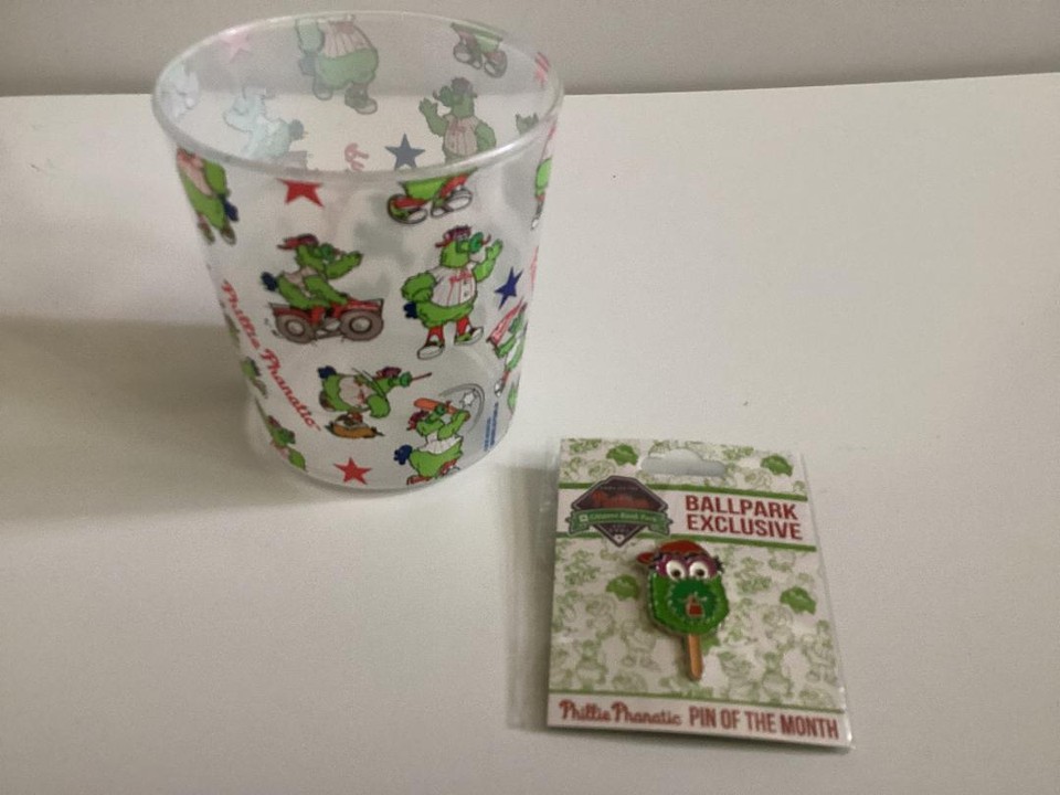 PHILLIES 2024 PHILLIE PHANATIC POPSICLE PIN ICE CREAM HELMT & DRINKING ...