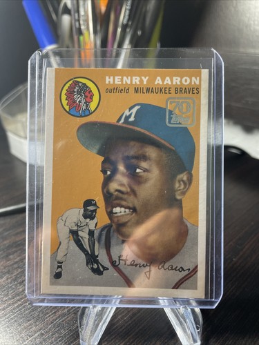 Henry Hank Aaron 2021 Topps Series 1 Rookie Reprint Insert TDH-3 Braves ...