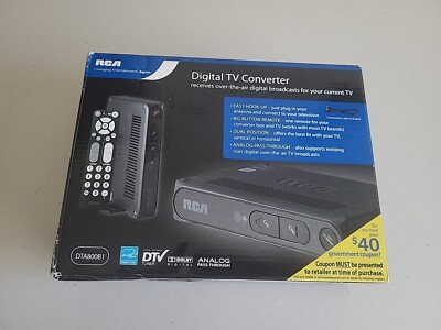 RCA Digital-to-Analog TV Converter Box DTV Tuner Brand Open Box ...