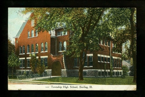 Illinois IL postcard Sterling, Township High School Vintage 1910 | eBay