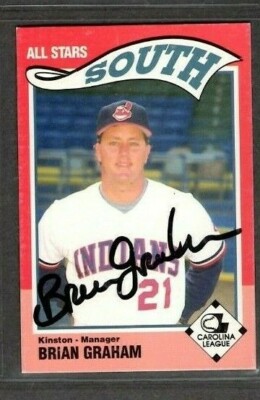 1990 Sportsprint #32 Brian Graham Kinston Indians Manager Signed ...