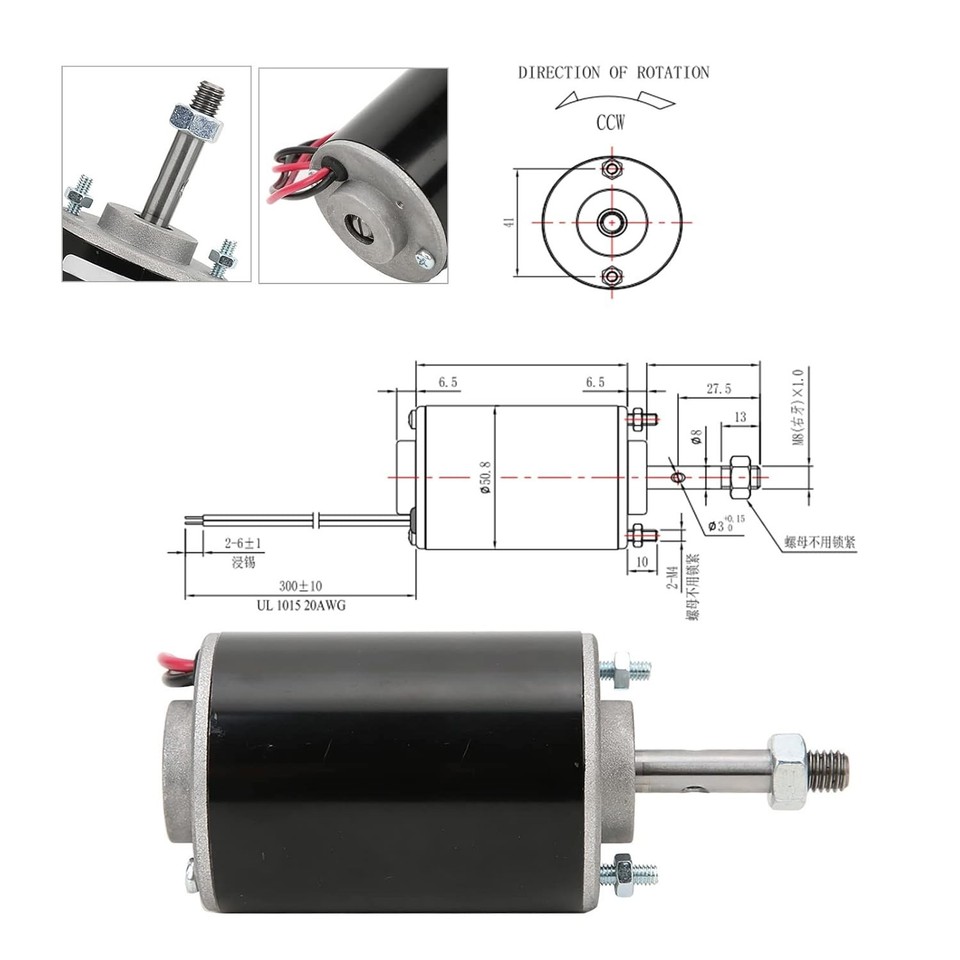High Torque DC Motor 12 V/24 V Permanent Magnet Motor Mini DC Motor DIY ...