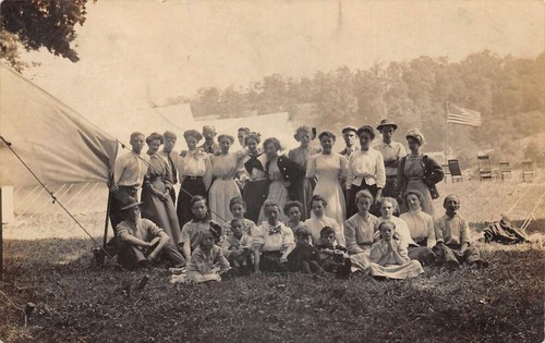 Point Marion Pennslyvania Camp Marion Campers by Tents Real Photo PC ...