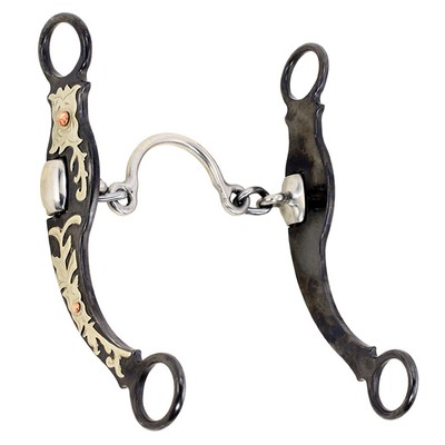 Hilason Cowboy Collection Floral Ported Chain Horse Bit Classic Steel ...