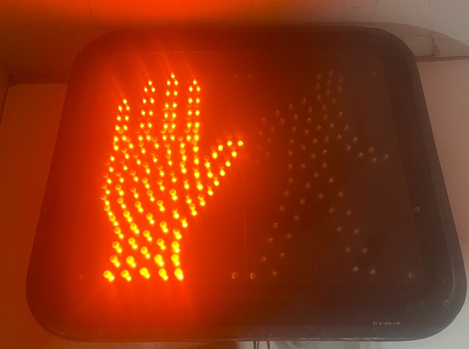 LED WALK / DON’T WALK HAND SIGN Street Pedestrian Crossing Plug And ...