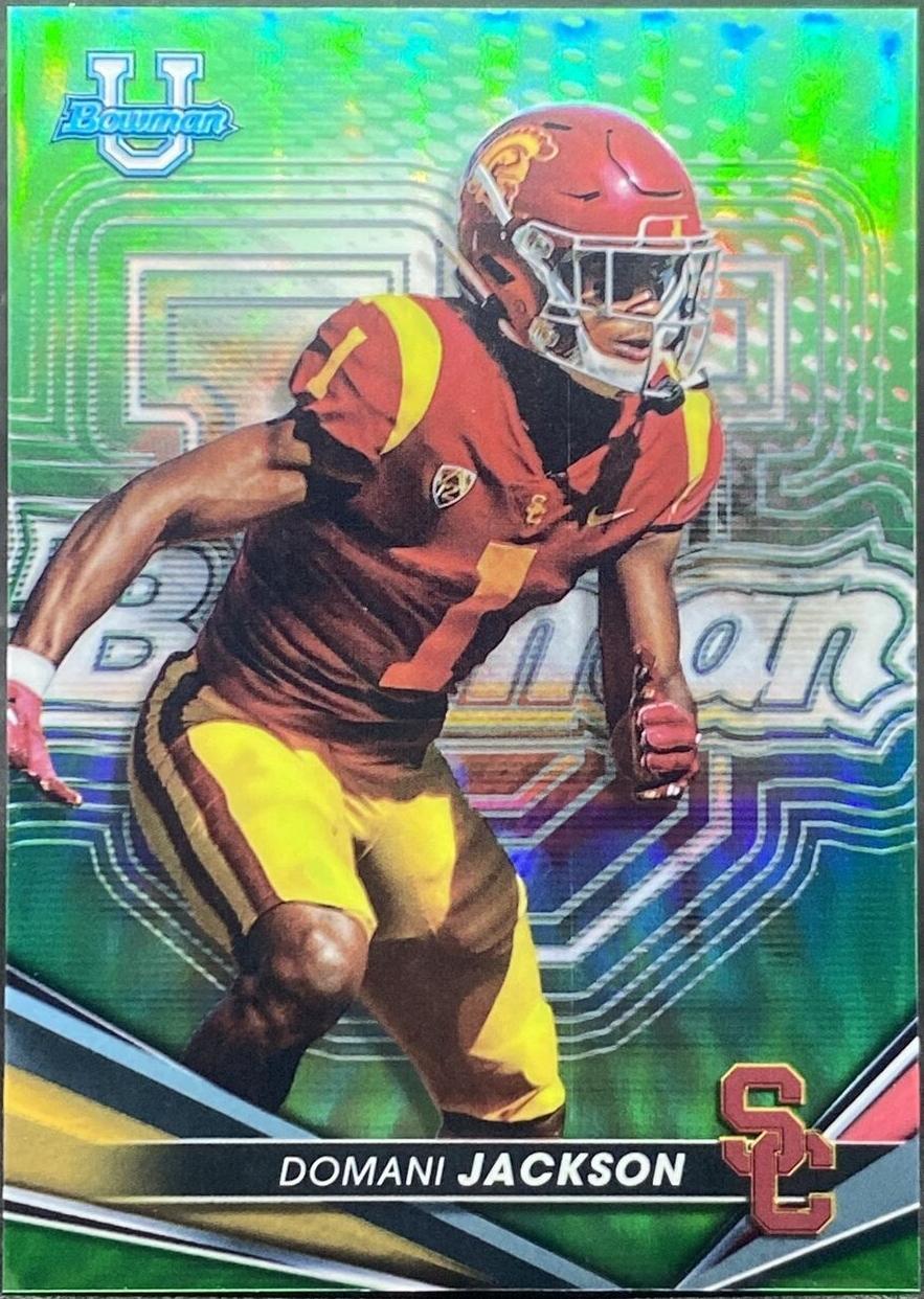 2022-23 Bowman's Best University - Domani Jackson #74 Green Refractor ...