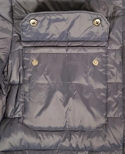 George PUFFER Jacket Mens LARGE (42-44) w/Snaps NAVY BLUE NEW | eBay