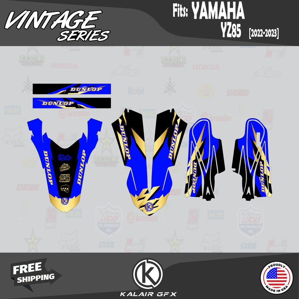 Graphics Kit for Yamaha YZ85 YZ 85 (2022-2023) Vintage - GOLD | eBay