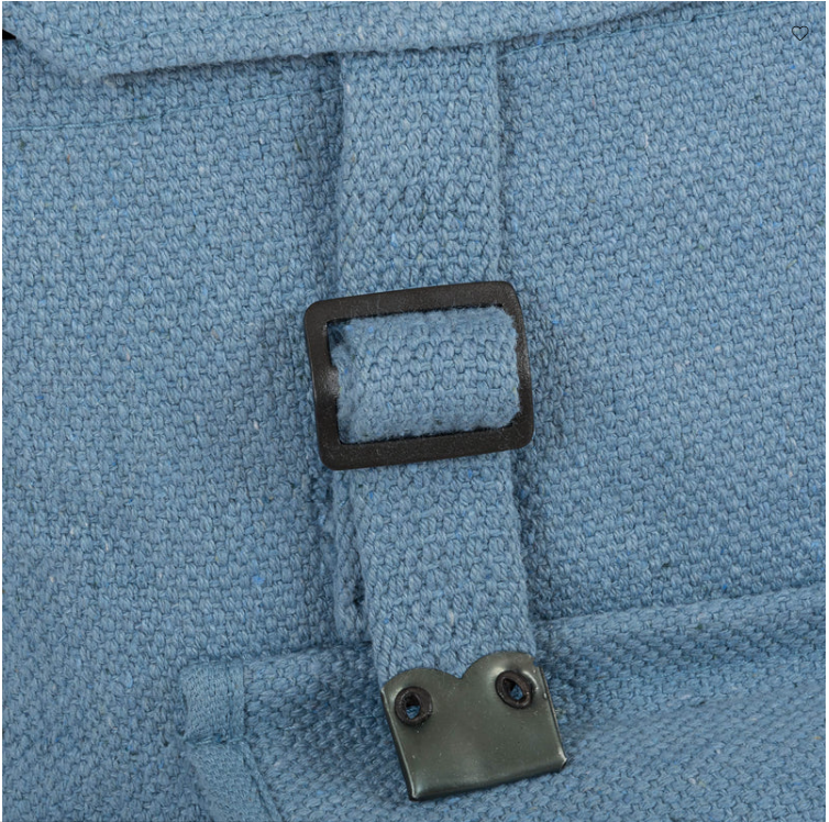 Large Canvas Webbing Backpack Satchel Rucksack Pocketed Haversack ...