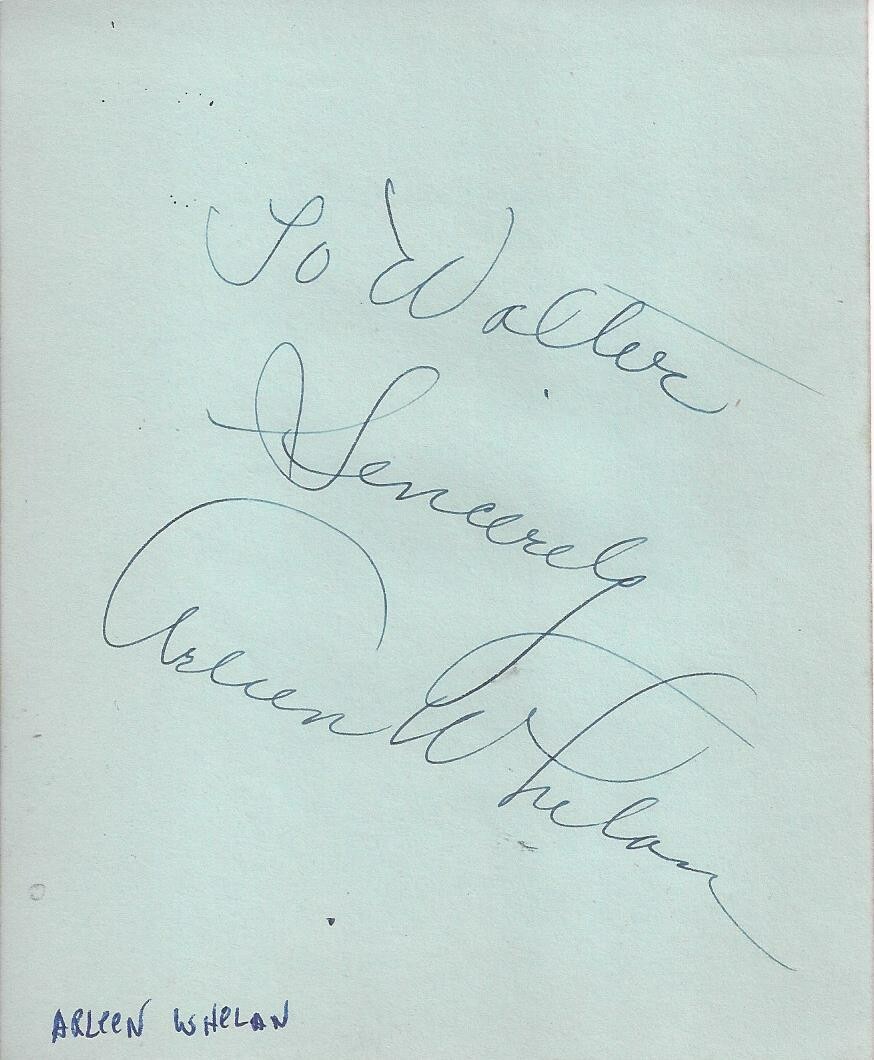 Arleen Whelan Signed 5 1/4 x 4 1/2" Autographed Page Kidnapped Gateway Dear Wife | eBay