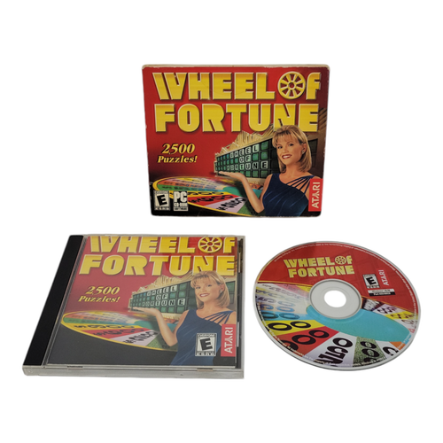 Atari Wheel of Fortune 2000 PC CD-ROM Game 2500 Puzzles Windows 95 98 ...