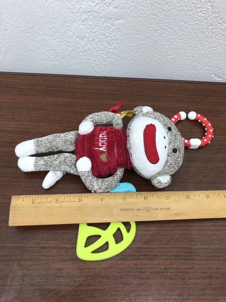 Baby Starters Baby Toy Sock Monkey Rattle Teether Crib Stroller Crib ...