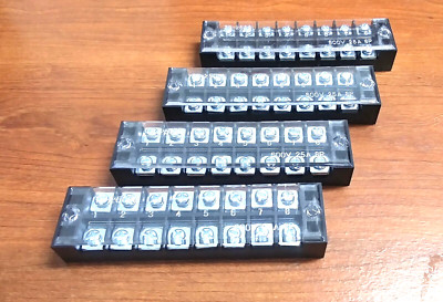 4 Marine Grade BBT 8 Position 25 amp Terminal Blocks w/Clear Safety ...