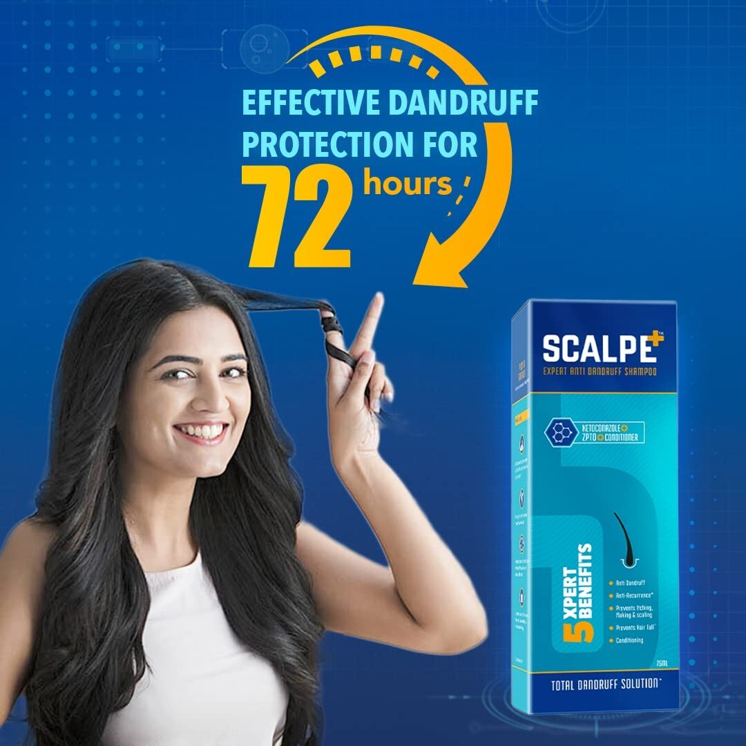 Scalpe+ Expert Anti Dandruff Shampoo, Anti-Recurrence Prevents Hair ...