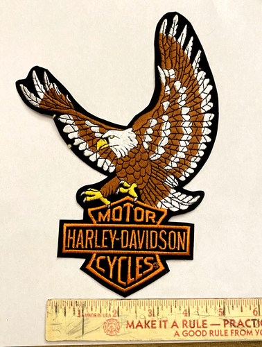 Vintage Harley Davidson Patch Motorcycle Club HOG Eagle Med Large back ...