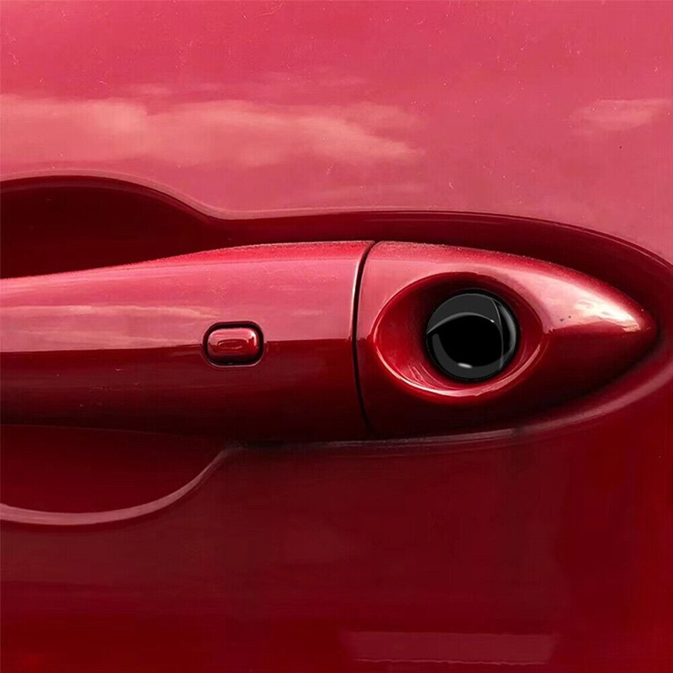 4x Black Universal Car Door Lock Keyhole Sticker Cover Protector Car ...