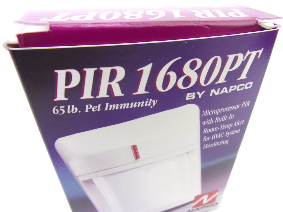 NAPCO PIR1680PT Infrared PIR Motion Sensor w/ 65lb Pet Immunity 45' x ...