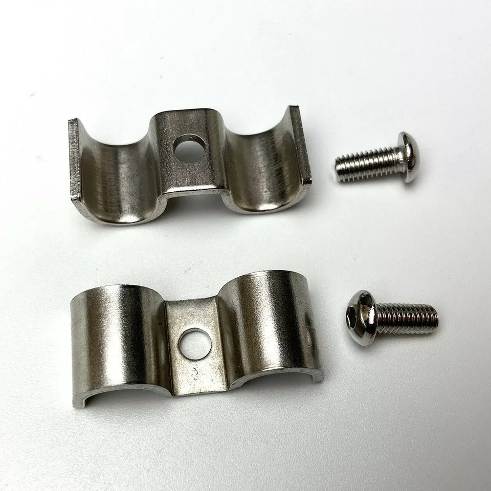 3/8 Stainless Steel Double Fuel Line or Trans Clamp 10 Pieces With ...