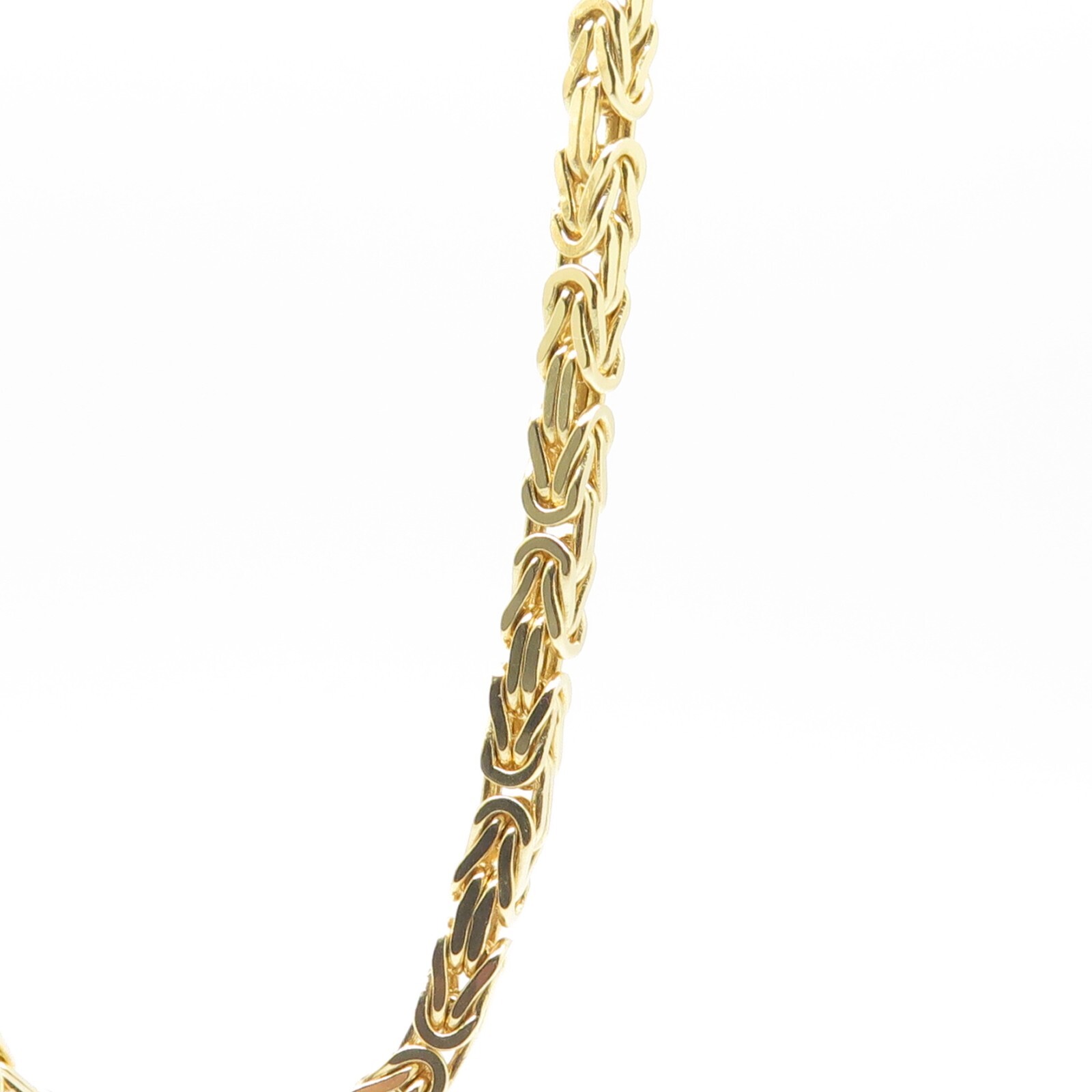 14K Yellow Gold 4mm Byzantine Chain 22" - Gem