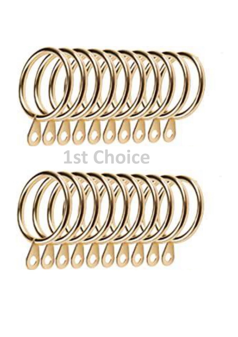 Metal Heavy Duty Curtain Rings Hanging Hooks for Curtains Rods Pole ...