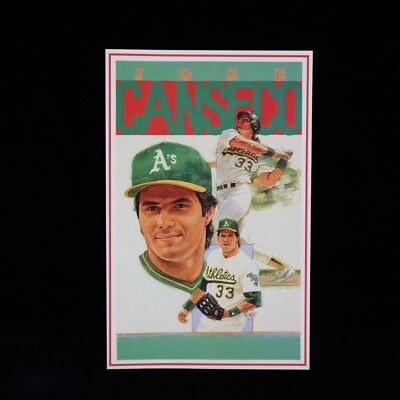 1992 Jose Canseco Oakland Athletics Allan Kaye's "WHITE TRIM" Oversized ...
