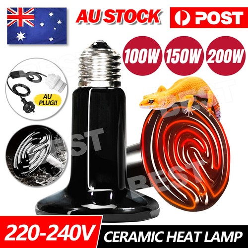 Infrared Ceramic Heat Lamp Bulb With Holder For Reptile Pet Chicken ...