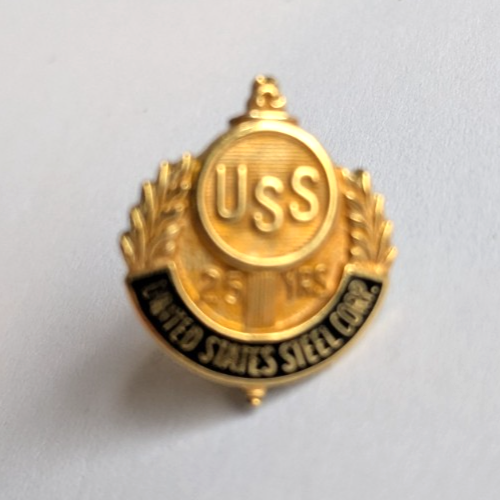 USS United States Steel 10K Gold 25 Year Award Lapel Pin | eBay